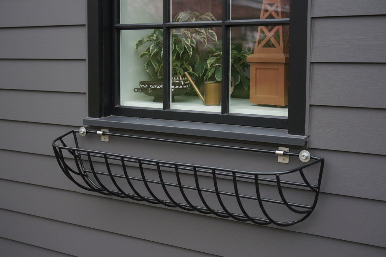 24" Steel Hayrack Window Box Planter | Henderson Garden Supply