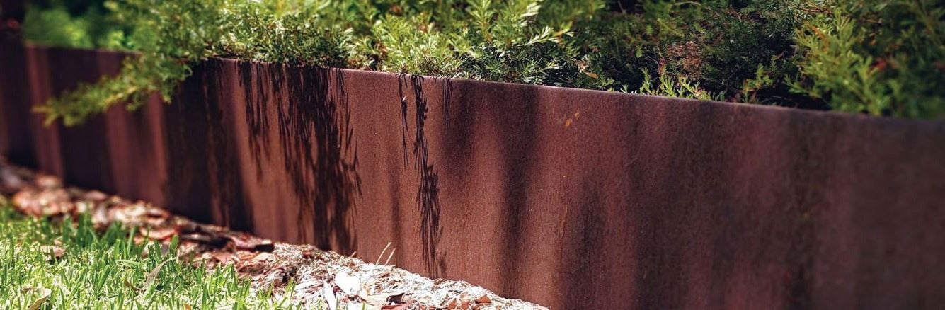 15.75" CorTen Steel Plate Edging | Henderson Garden Supply
