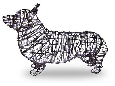 Light Up Corgi Topiary Sculpture | Henderson Garden Supply